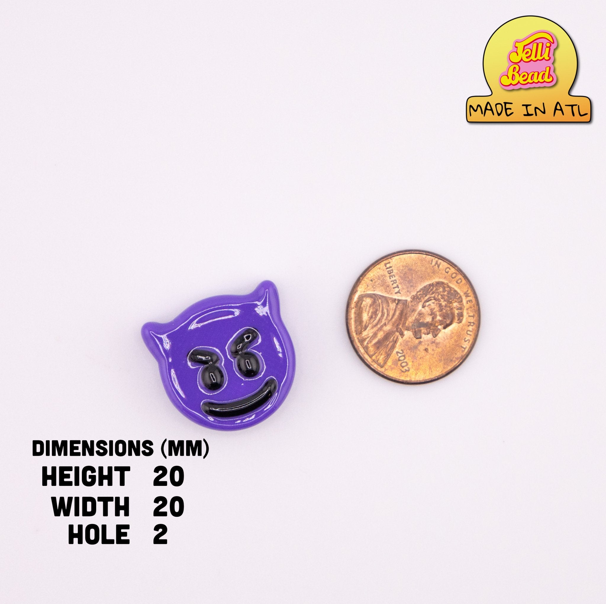 Purple Devil Emoji Beads – Jelli Bead